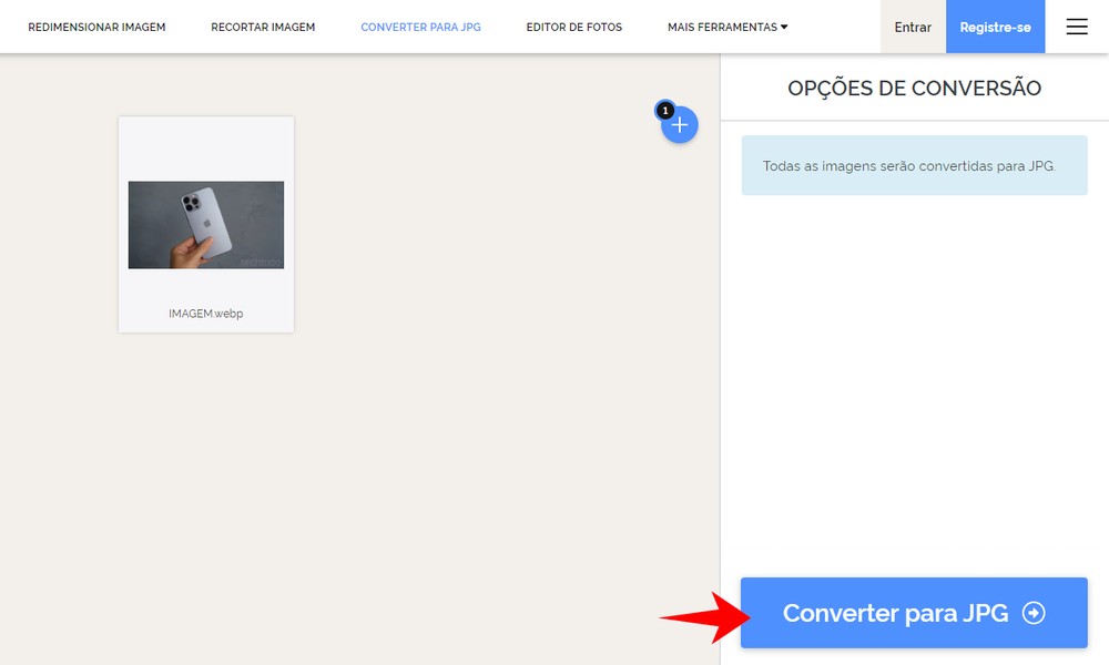 Como converter WEBP para JPG
