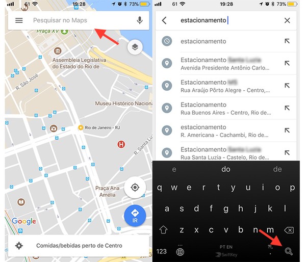 Como encontrar o estacionamento mais próximo com o Google Maps