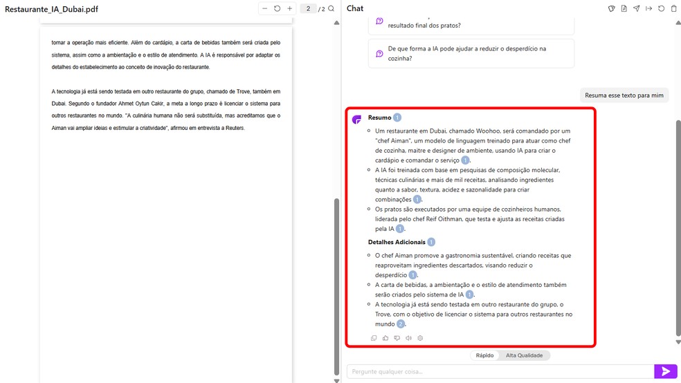 Essa IA vai resumir seus PDFs em segundos; saiba como usar