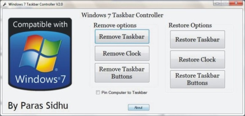 Windows 7 Taskbar Controller | Software | TechTudo