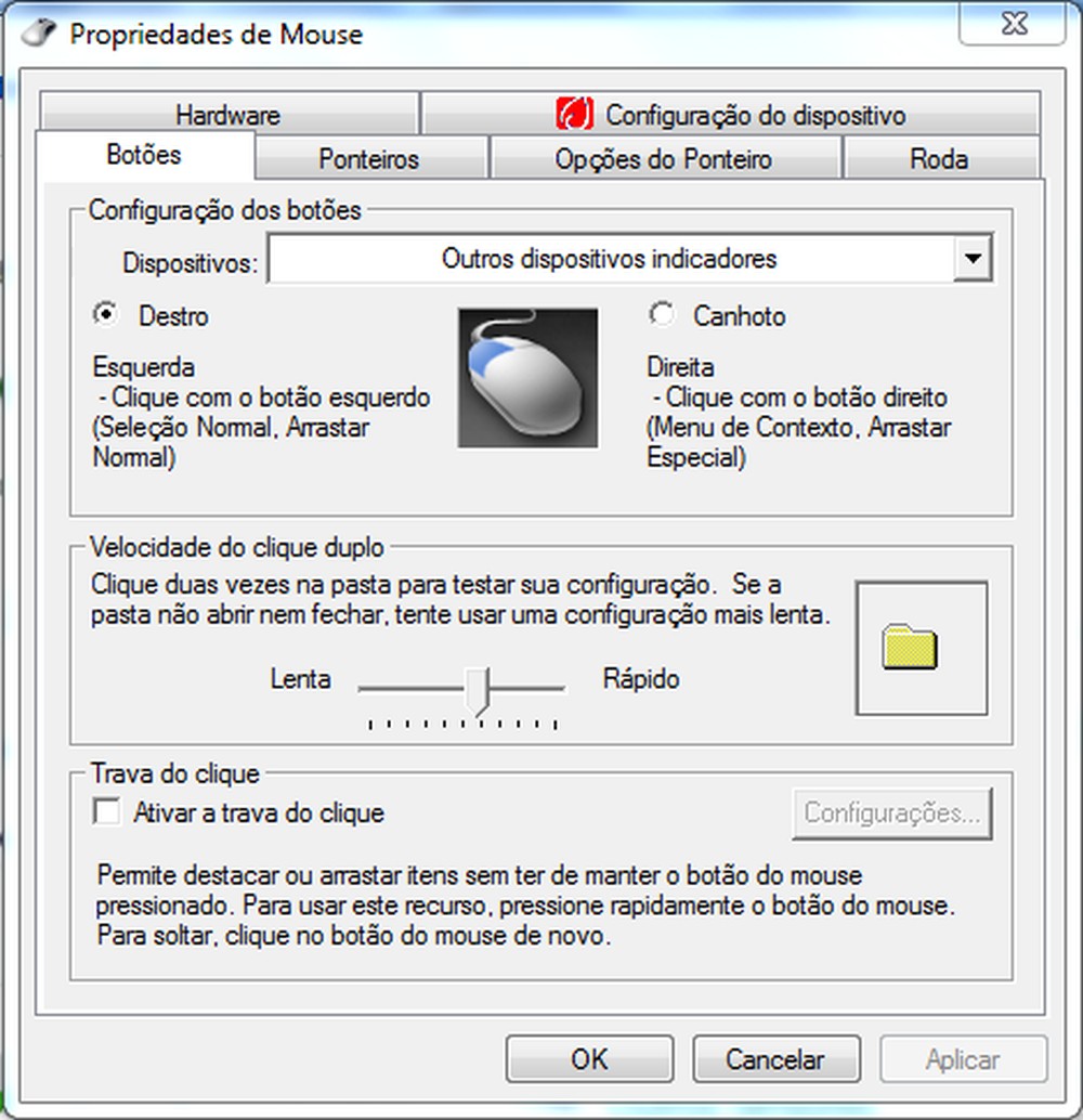 Como configurar as opções de clique duplo do mouse