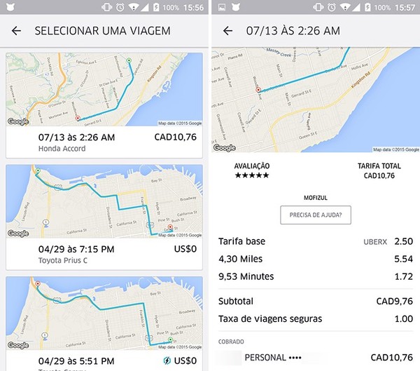 Uber: como acessar histórico de corridas e ver quanto você gastou no app?