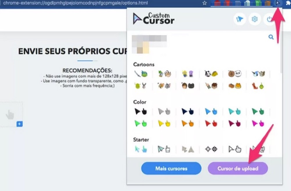 Custom Cursor for Chrome: como ter ponteiro do mouse personalizado