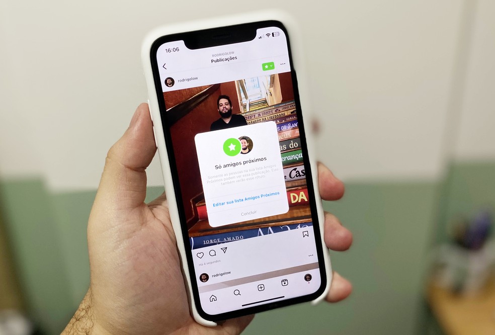 Como publicar uma foto para Melhores Amigos no feed do Instagram