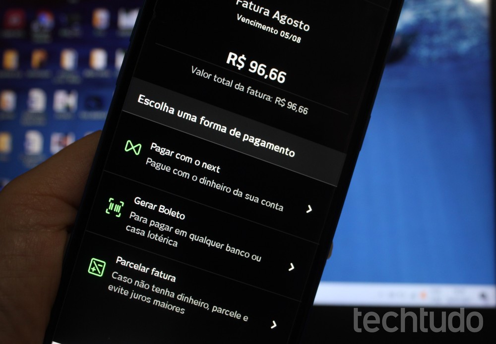 Como gerar boleto no Next e pagar a fatura do cartão de crédito