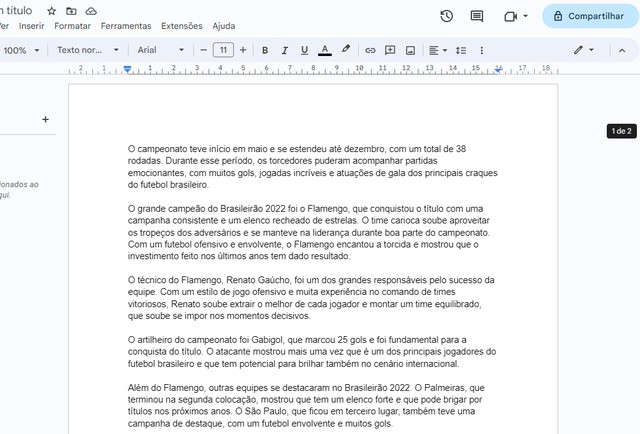 Truque com ChatGPT no Google Docs permite criar textos do zero; aprenda