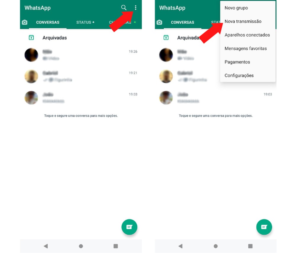 Como fazer lista de transmissão no WhatsApp