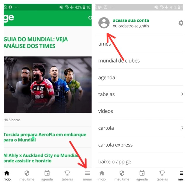 Como usar o app do Globo Esporte para acompanhar o seu time de futebol