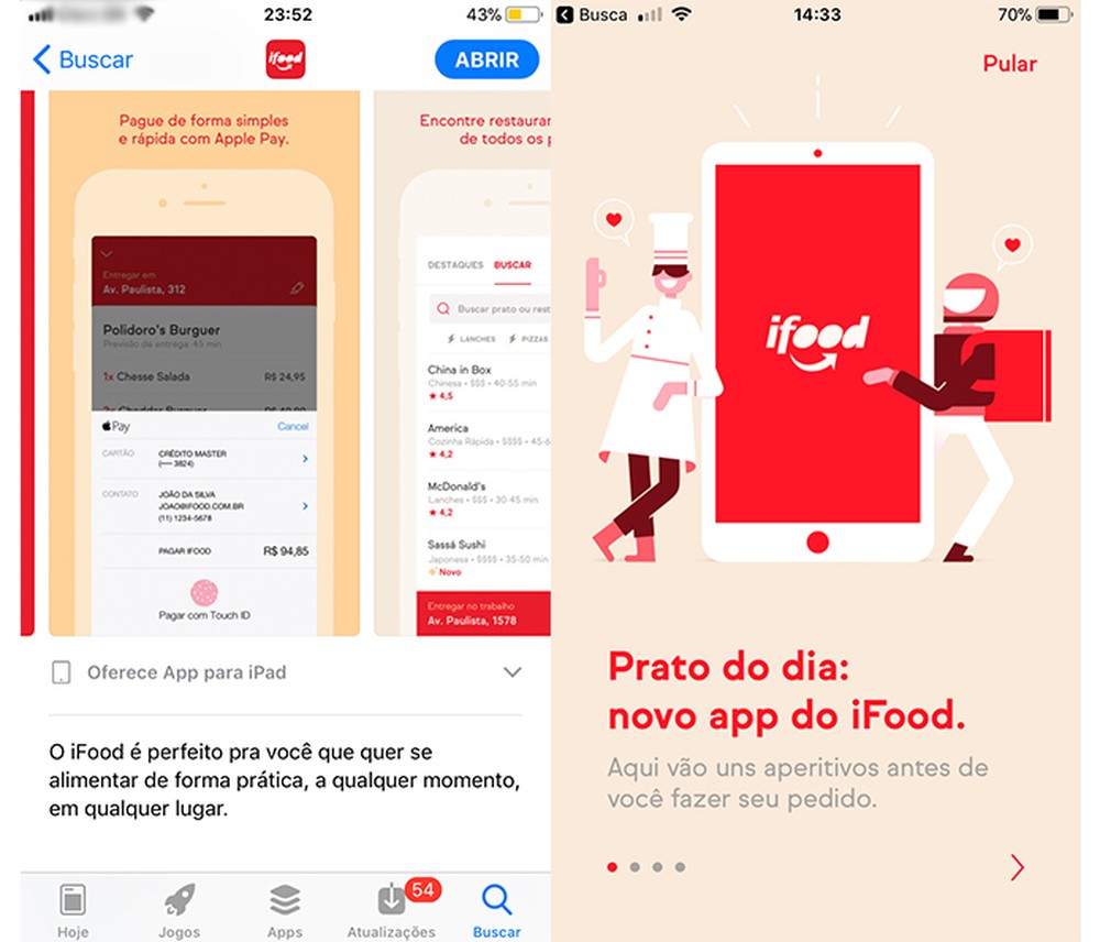 iFood ou PedidosJá: conheça as características dos apps para pedir comida