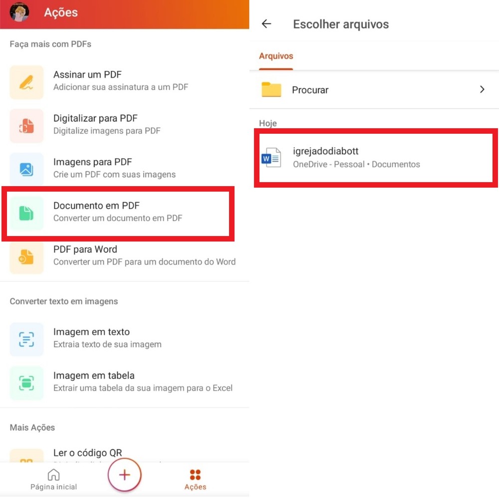 Como transformar um arquivo do Word em PDF no celular e no PC