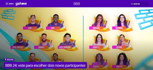 BBB 24: veja participantes do Puxadinho e como votar no Gshow