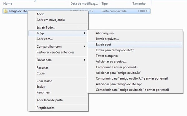 Como usar o 7-zip para compactar e descompactar arquivos