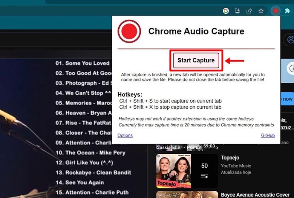 Chrome Audio Capture: como usar extensão para gravar áudio do navegador