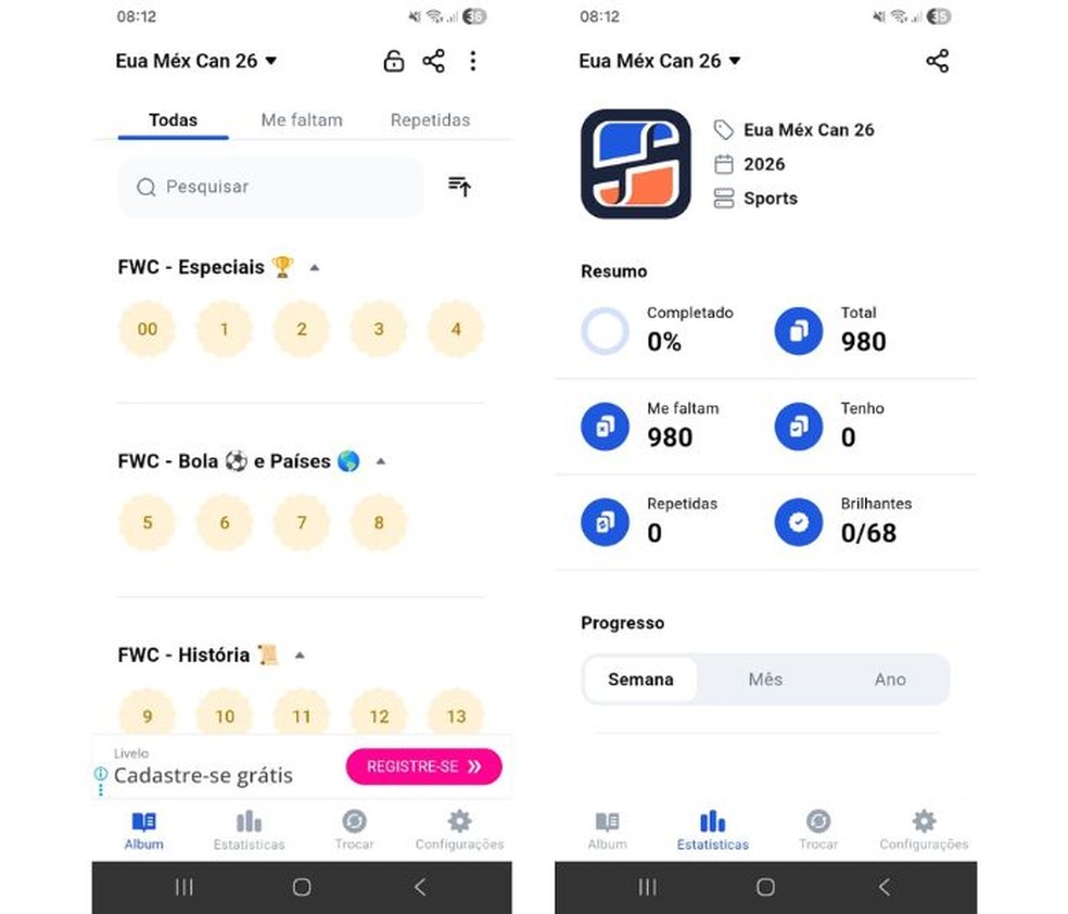 Álbum da Copa do Mundo 2026: 5 apps que ajudam a completar o álbum