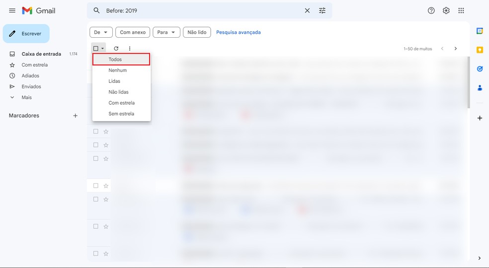 Como apagar e-mails antigos no Gmail