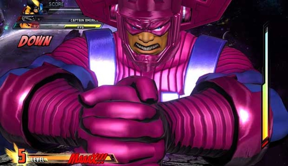 Galactus é um personagem jogável em Ultimate Marvel vs. Capcom 3