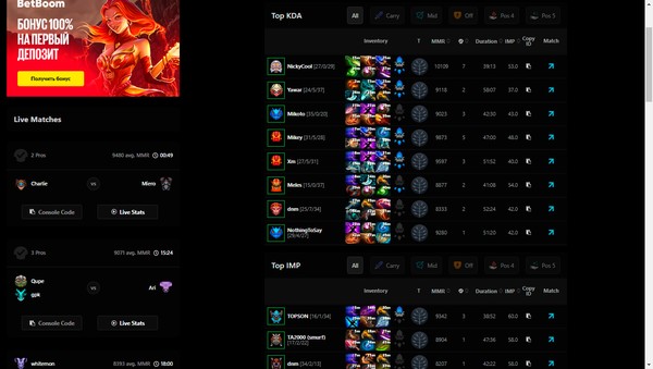 Dota 2 Pro Tracker: como usar o site para ver e registrar estatísticas