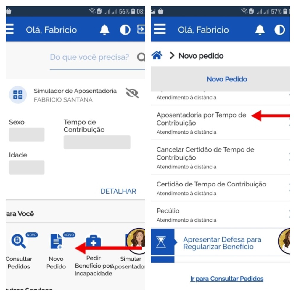 Como pedir aposentadoria pelo app Meu INSS