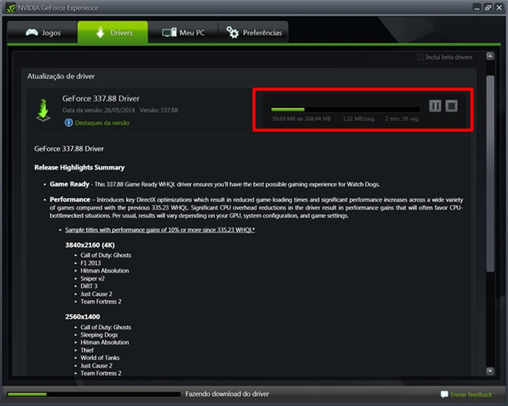 Como atualizar os drivers da Nvidia