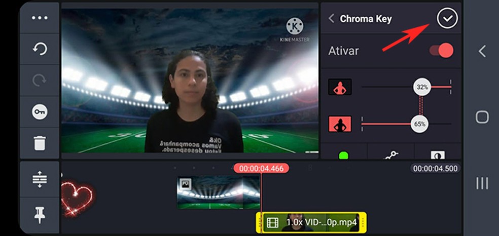 Como colocar fundo no Kinemaster com chroma key