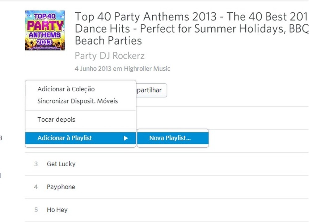 Como criar uma playlist no serviço de streaming de música do Rdio