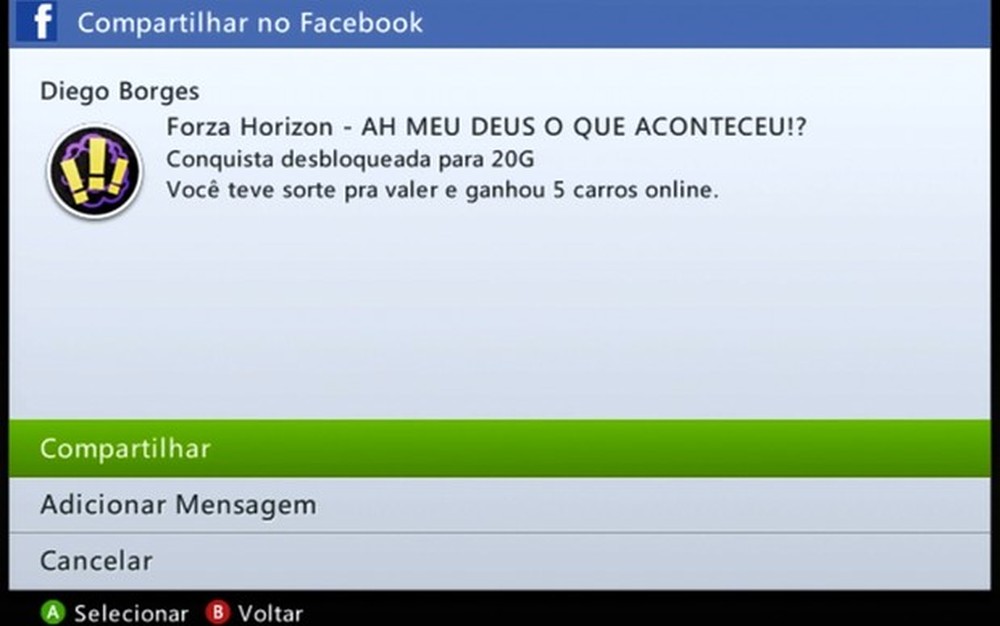 Como compartilhar conquistas do Xbox 360 pelo Facebook