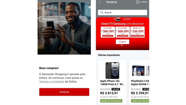 iFood, TikTok Shop e mais: veja benefícios do Santander na Black Friday