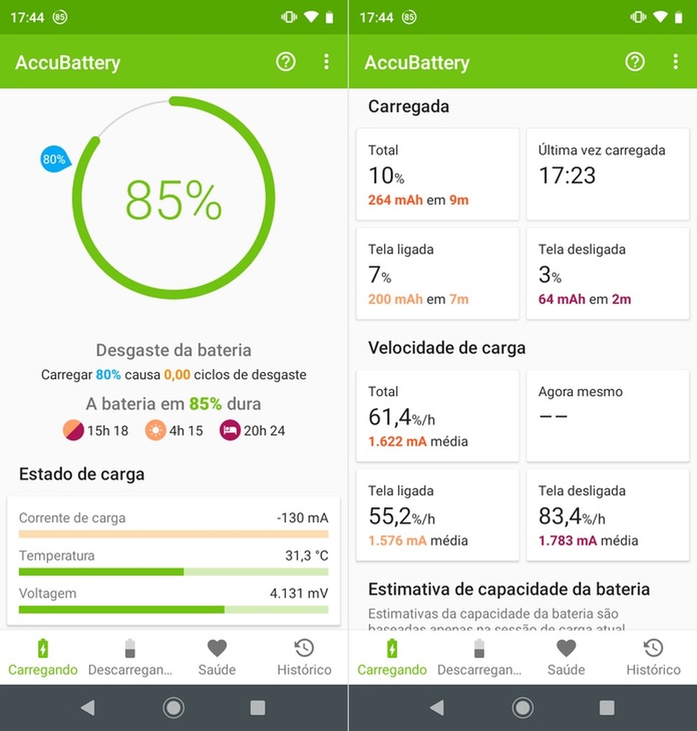 Como usar o Accu Battery para poupar bateria do seu celular Android