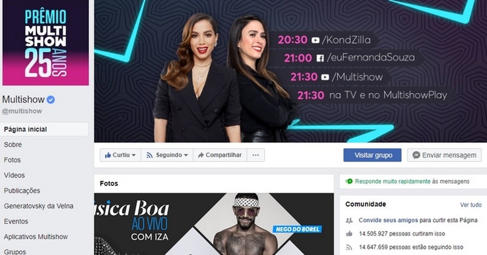 Prêmio Multishow 2018: como assistir ao vivo e online