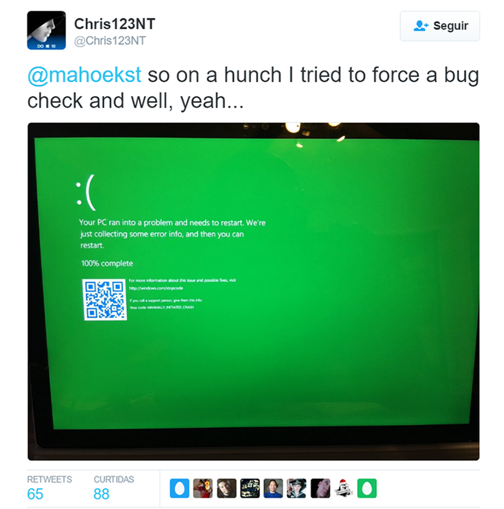 Windows 10 pode ter nova 'tela azul da morte' em tom de verde; entenda