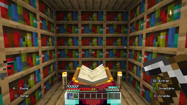 Como fazer mesa de encantamentos no Minecraft