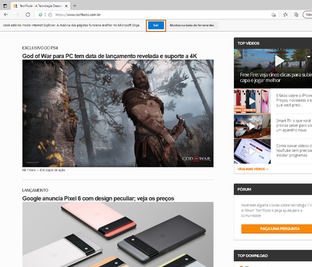 Windows 11: como habilitar o modo Internet Explorer no Edge