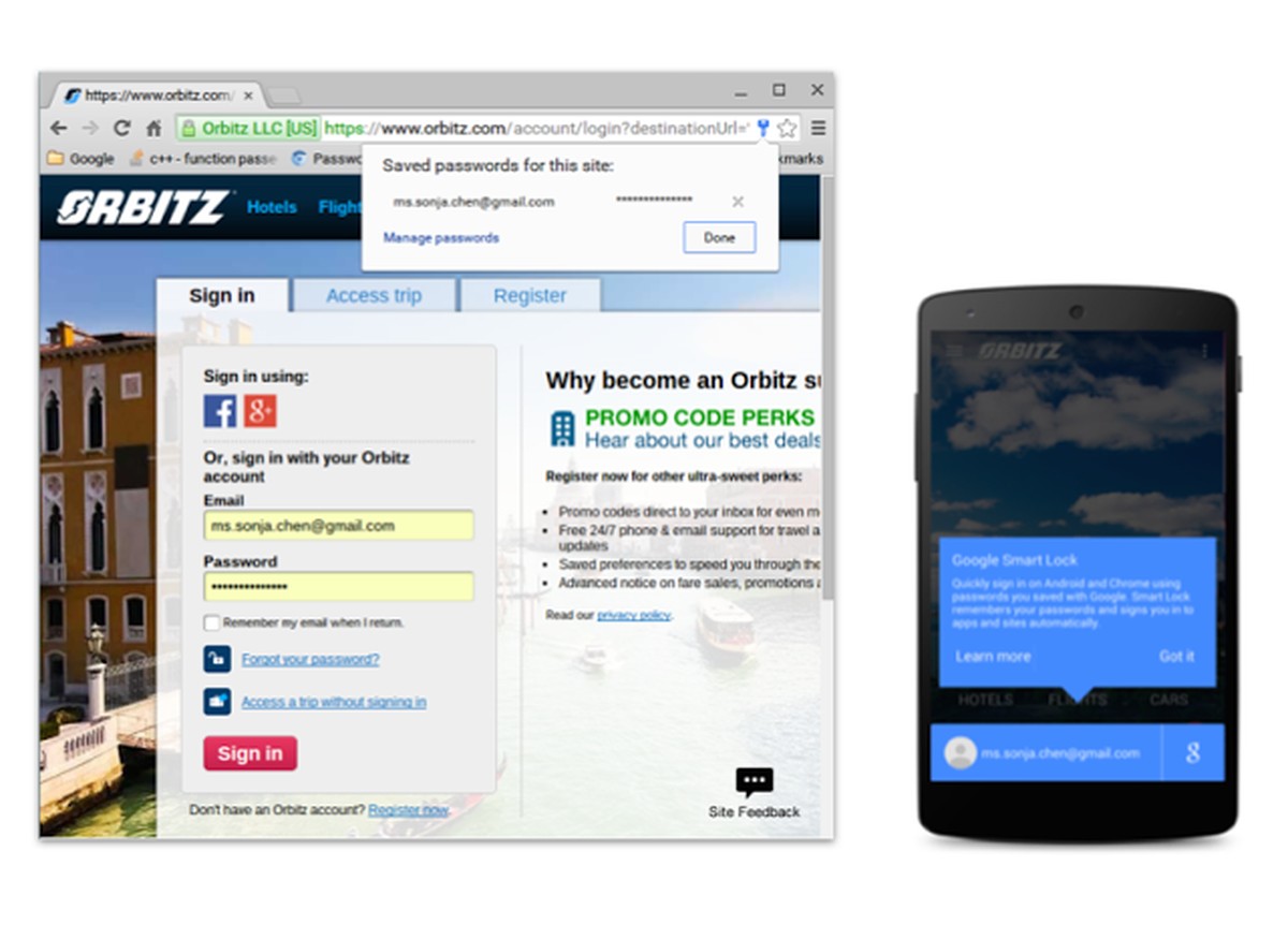 Google Smart Lock salva as senhas no Chrome e em todos os seus Androids