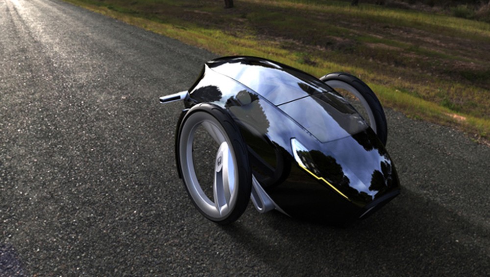 Designer cria carro conceitual de apenas um eixo