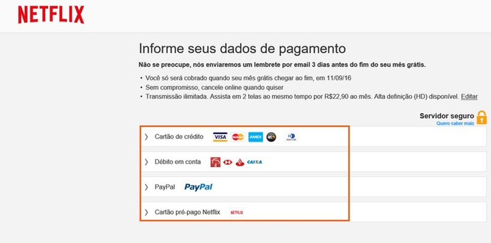 Como criar uma conta na Netflix