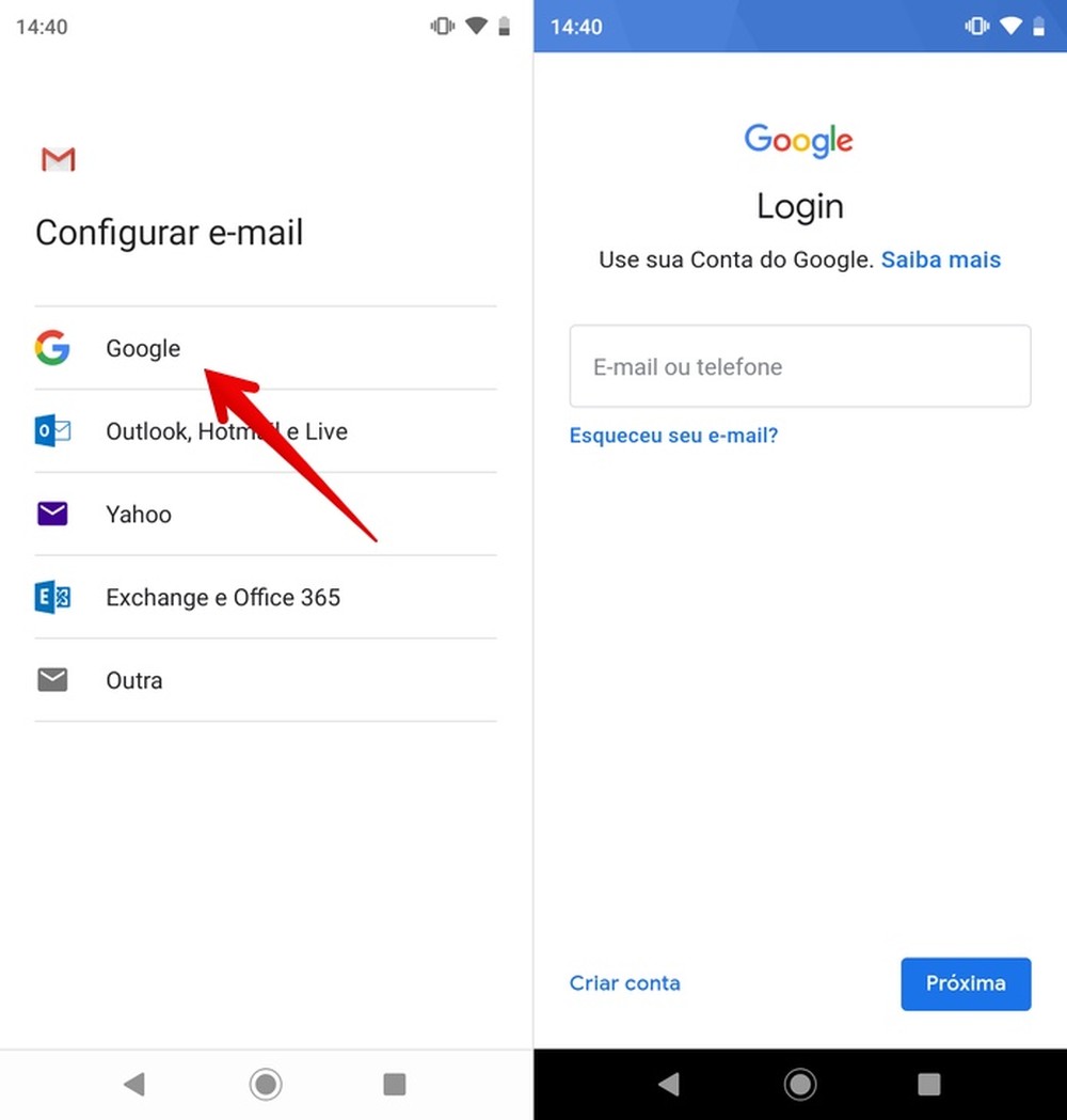 Como entrar no Gmail de outra pessoa pelo celular