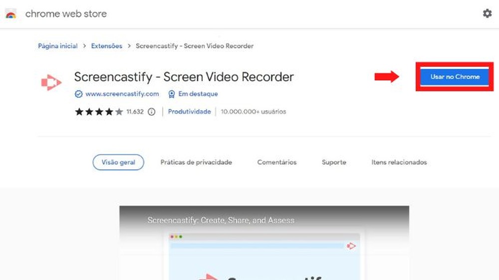 Como gravar tela do PC online e grátis com a extensão Screencastify