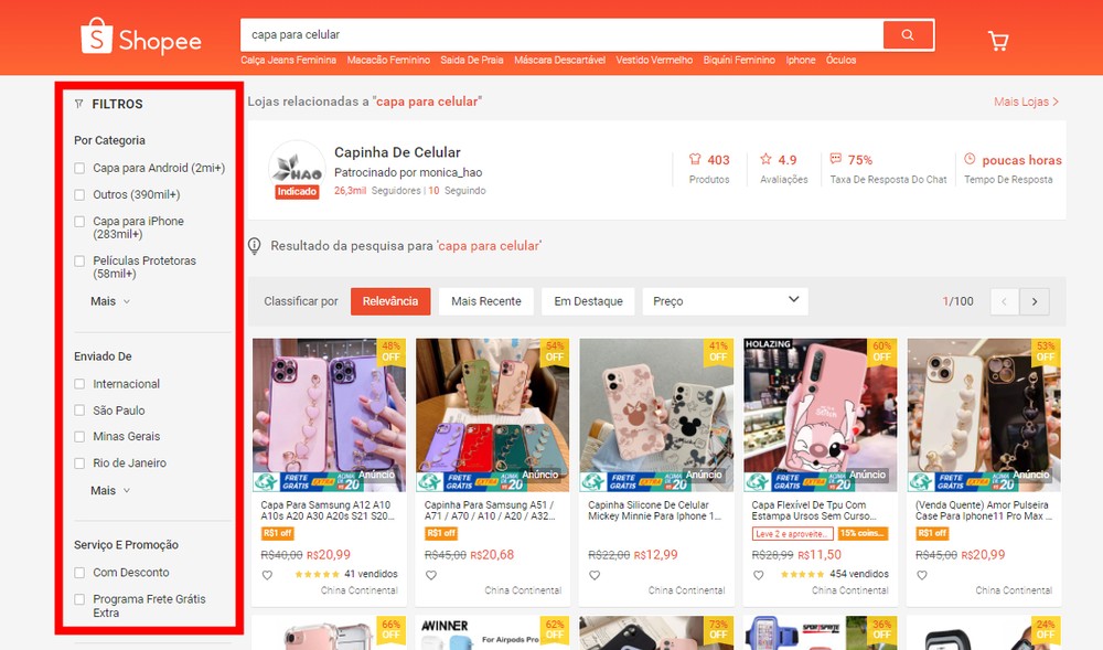Como comprar na Shopee Brasil