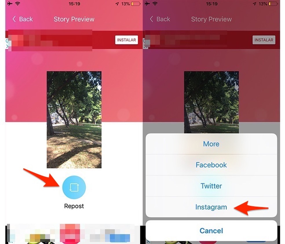 Como repostar Stories no Instagram com o app Story Reposter para iPhone