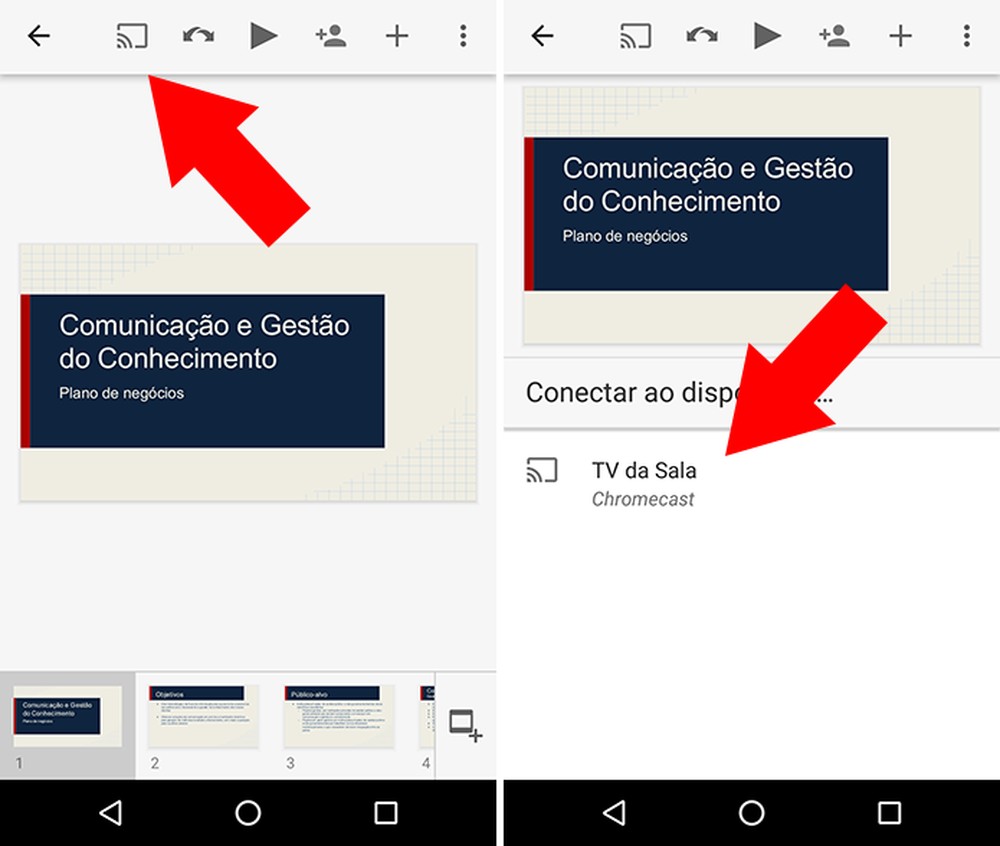 Como fazer uma apresentação de slides na TV com o Chromecast