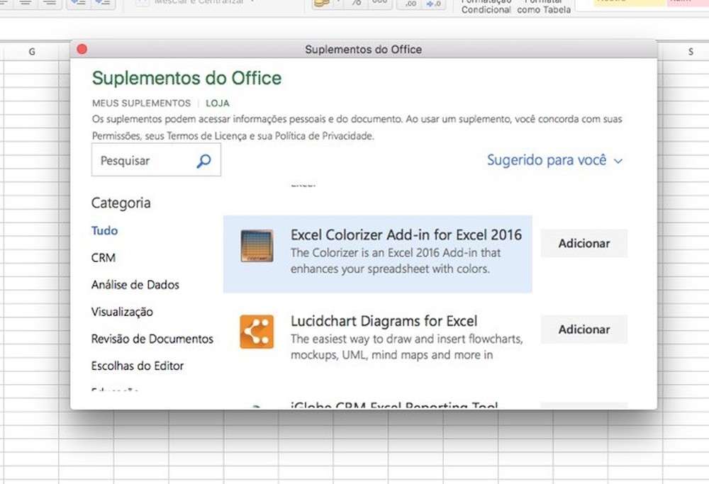 Como instalar suplementos no Excel
