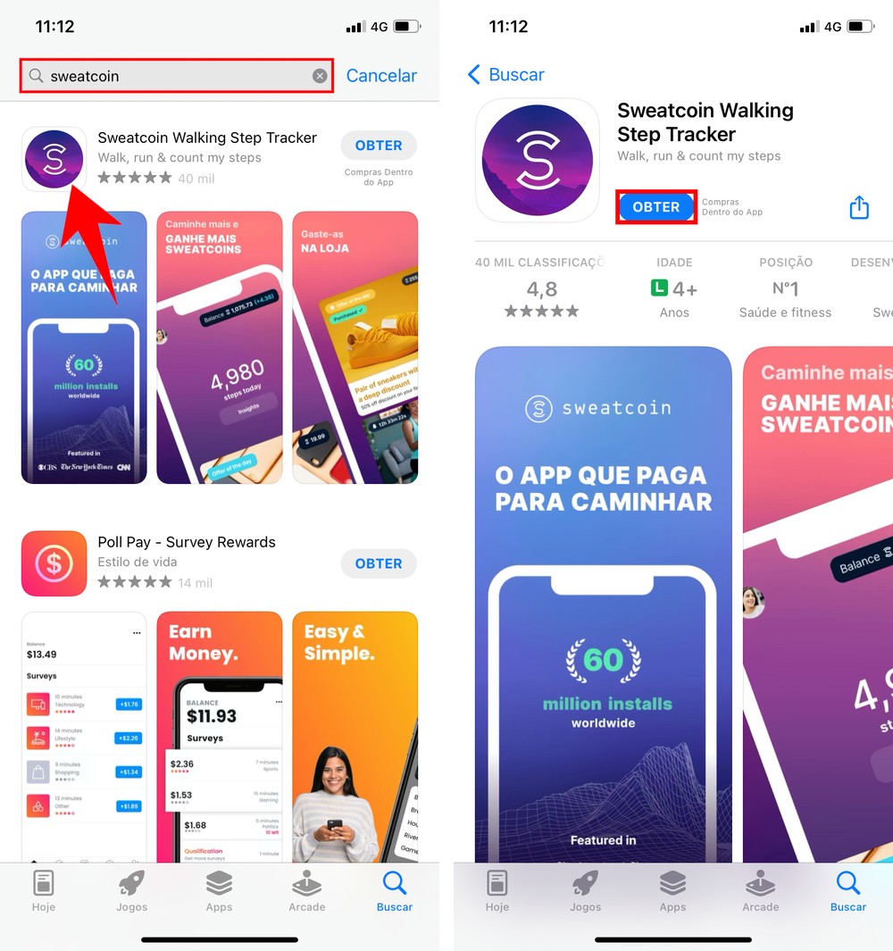 Como baixar Sweatcoin, app que 'paga' para andar
