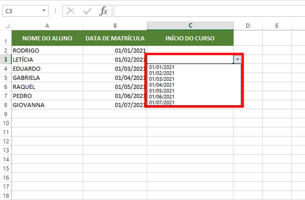 Como aplicar validação de dados no Excel