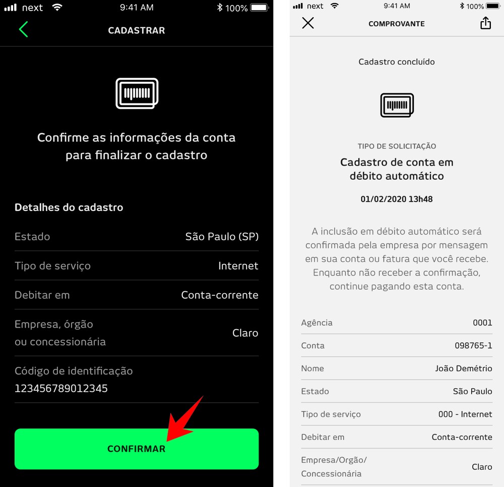 Como usar o débito automático do Banco Next e agendar pagamento de contas
