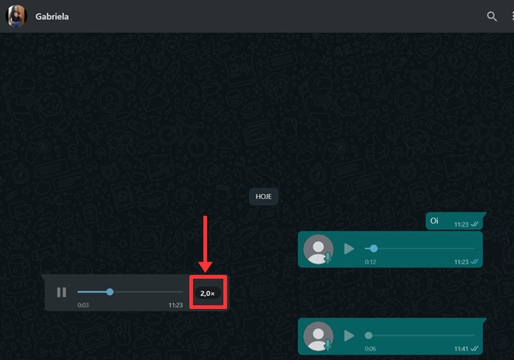 Como acelerar áudio no WhatsApp Web