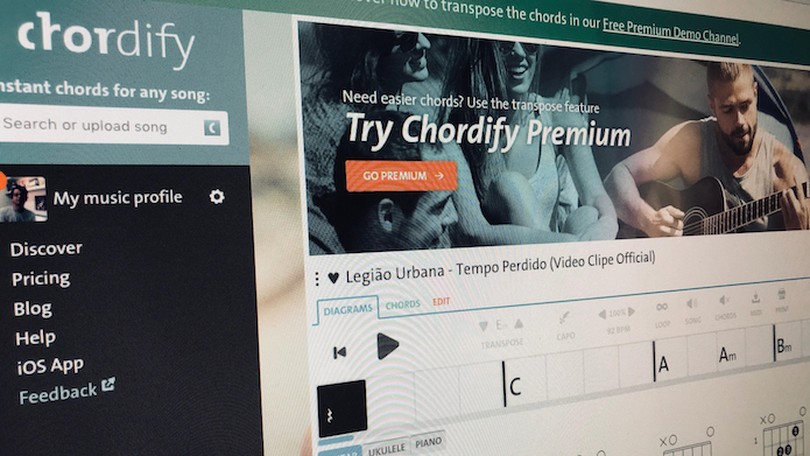 Chordify | Software | TechTudo