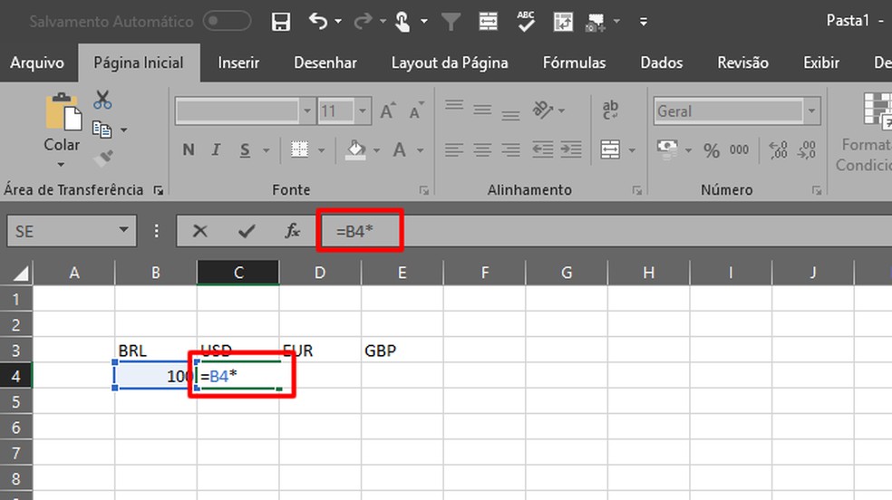 Como fazer conversão de moedas em tempo real no Excel