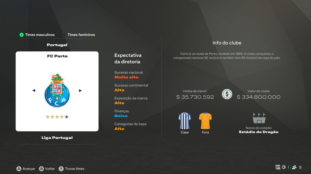 EA FC 25: 12 melhores times para começar no Modo Carreira e surpreender