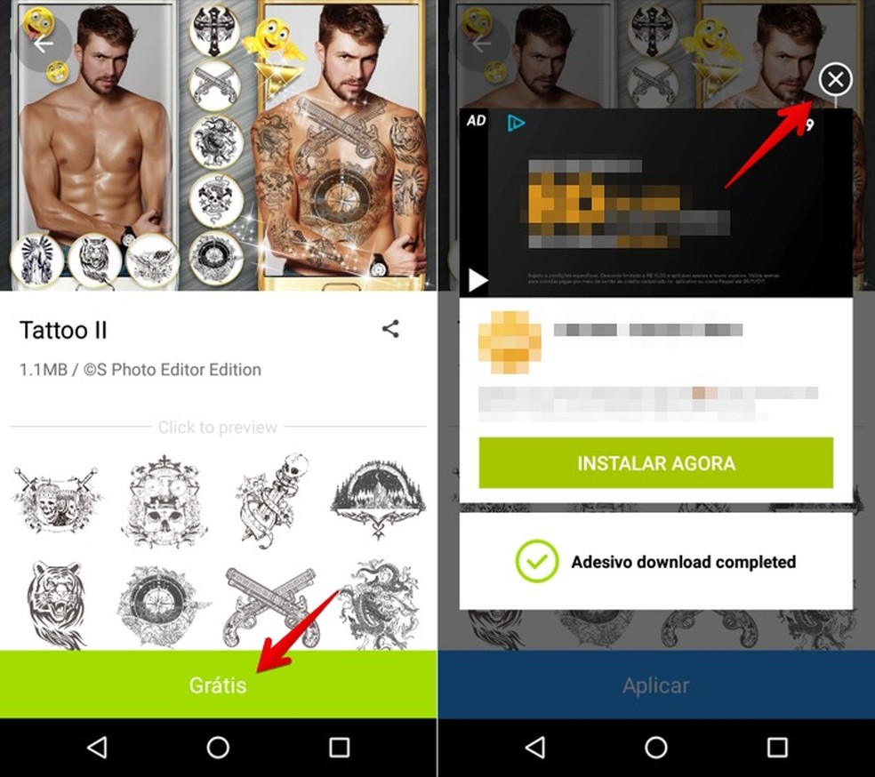 Descubra como vai ficar sua próxima tatuagem com o S Photo Editor