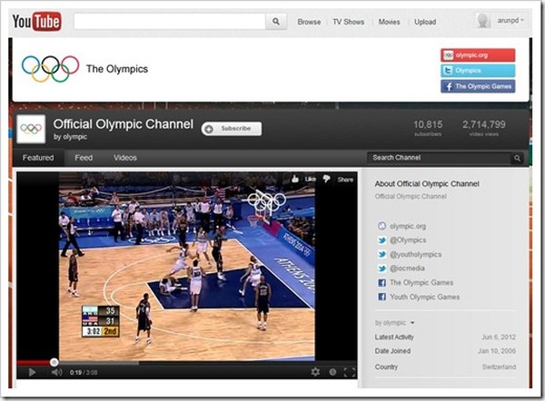 Transmissão das Olimpíadas no Youtube bate 231 milhões de visualizações